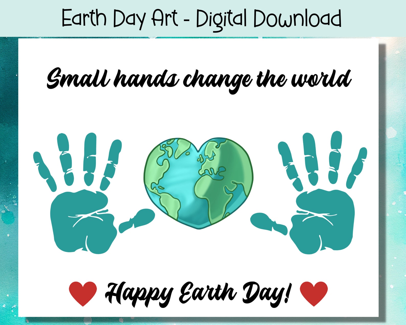 Earth Day Handprint Art Earth Day Art for Kids Earth Day - Etsy