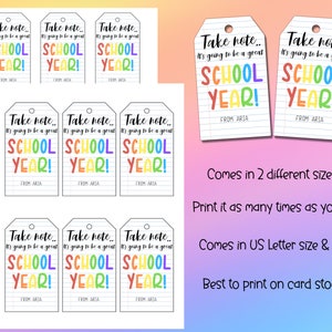EDITABLE First Day of School Gift Tag Back to School Gift - Etsy