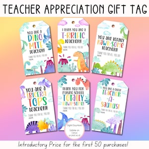 EDITABLE Teacher Appreciation Gift Tag, Staff Appreciation Gift Tag ...