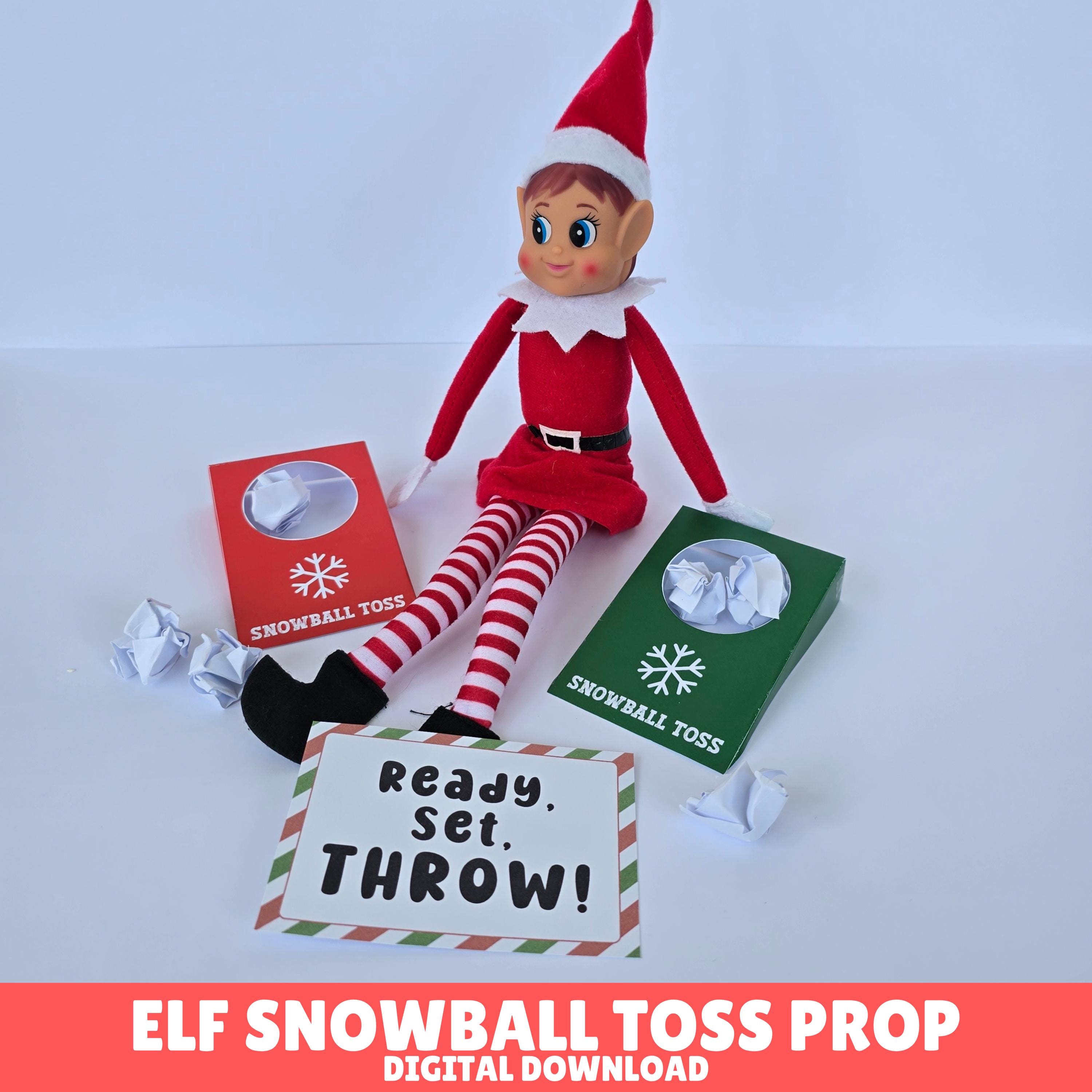 Elf Snowball Toss Prop, Elf Prop Idea, Printable Elf Kit, Printable Elf ...