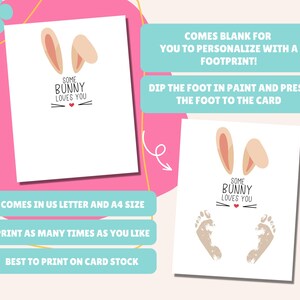 Easter Footprint Art, Some Bunny Loves You, Easter Footprint Craft ...