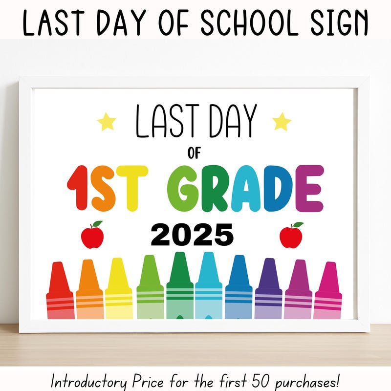 Last Day of 1st Grade - Etsy