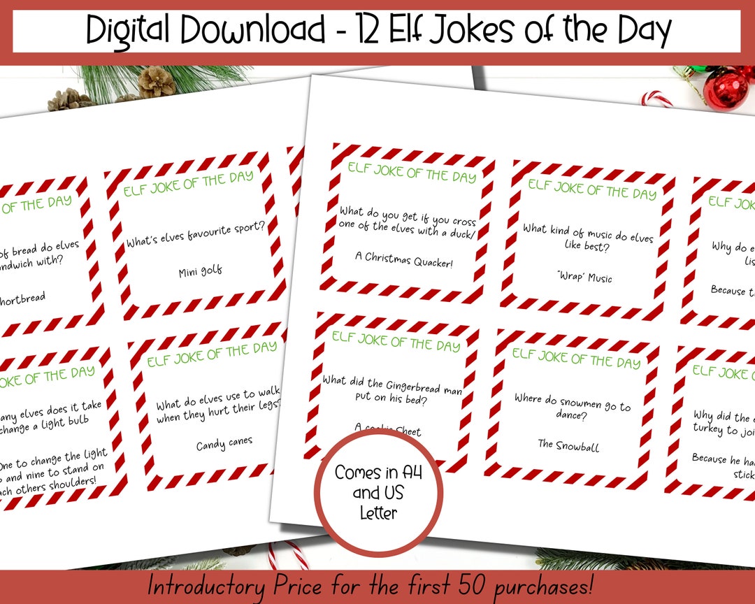 Elf Joke of the Day, Christmas Elf Jokes, Elf Arrival, Elf Props, Elf ...
