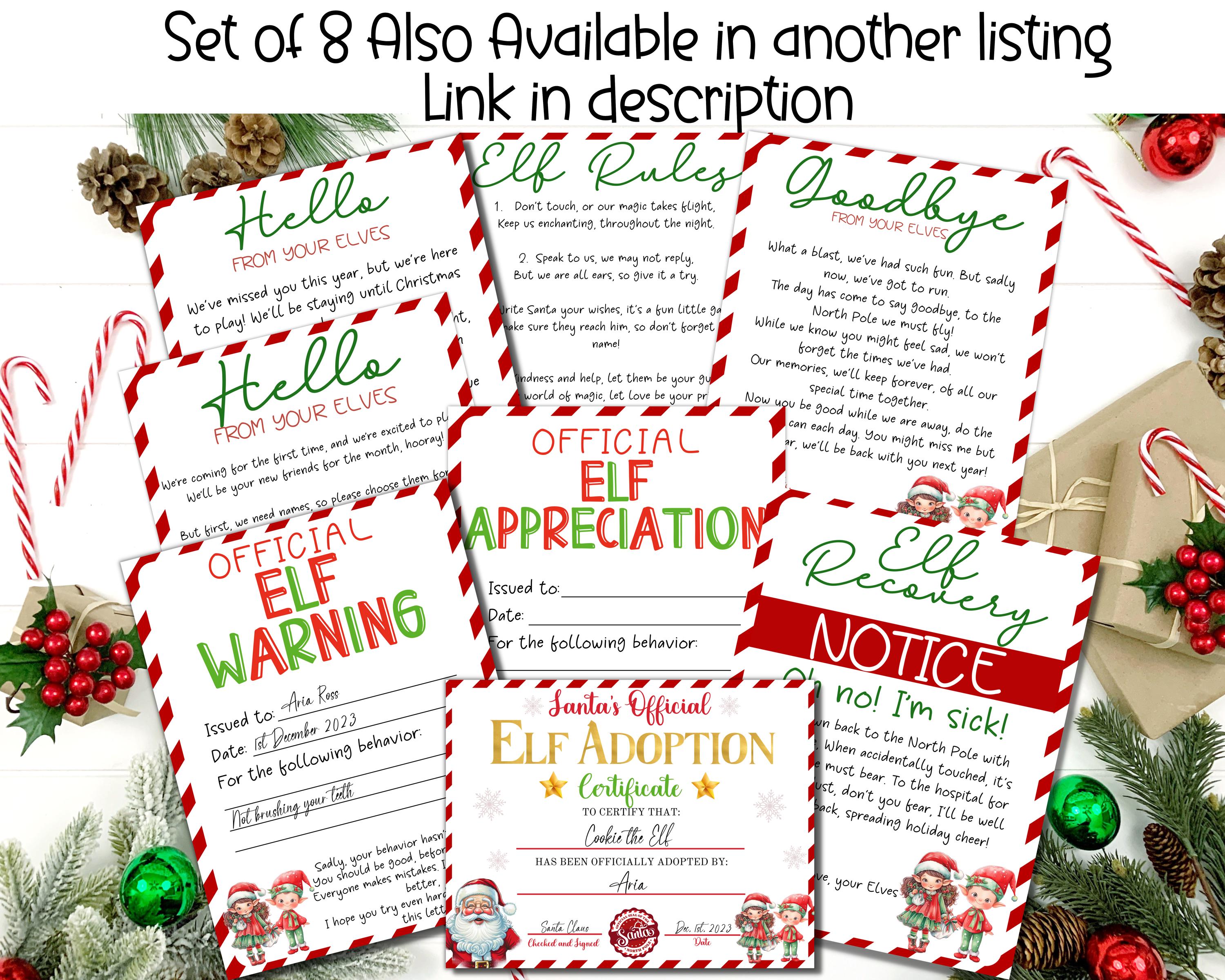 EDITABLE Elf Warning Letter, Multiple Elves, Elf Behaviour Letter, Elf ...