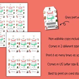 EDITABLE Christmas Teacher Appreciation Gift Tag, Christmas School Gift ...