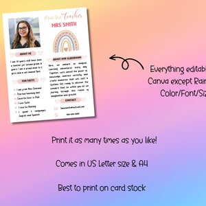 EDITABLE Boho Meet the Teacher Template, Back to School Letter, Teacher ...