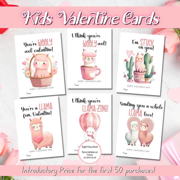 Valentines Llama - Etsy