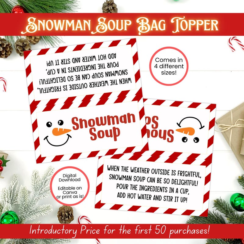 Snowman Soup - Etsy