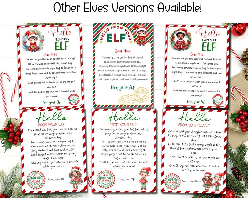 EDITABLE Elf Welcome Letter, Elf Arrival Letter, I'm Back Letter From ...