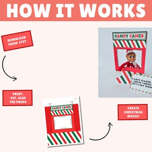 Elf Candy Cane Stand Prop, Elf Prop Idea, Printable Elf Kit, Printable ...
