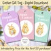 EDITABLE Colourful Chick Easter Gift Tags, Easter Printables, Kids ...