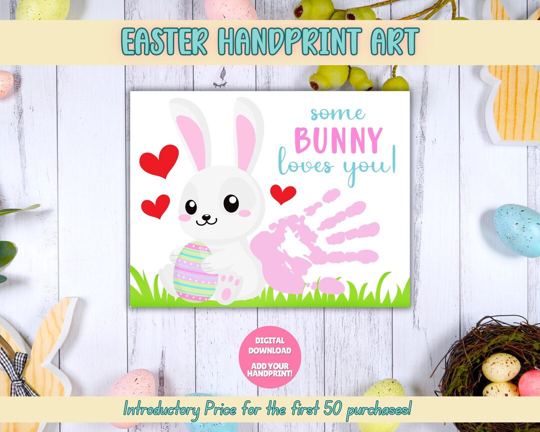 Easter Handprint Art, Preschool Easter Craft, Handprint Art, DIY Easter ...