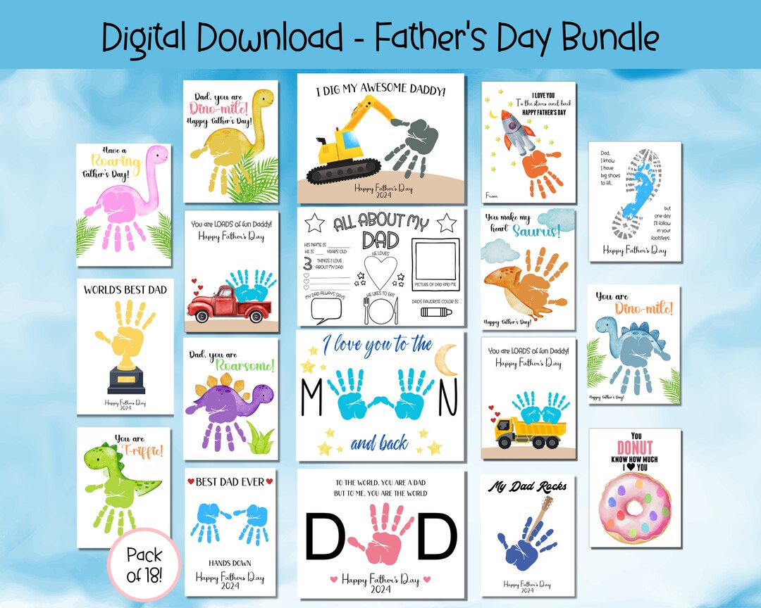 Father's Day Printable, Fathers Day Art Bundle, Fathers Day Gift ...
