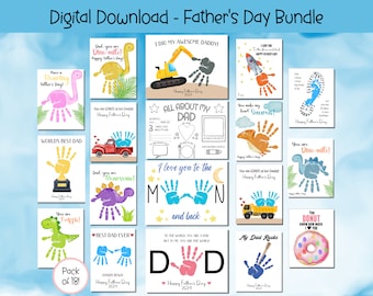 Father's Day Printable, Donut Fingerprint Art, Fathers Day Gift ...