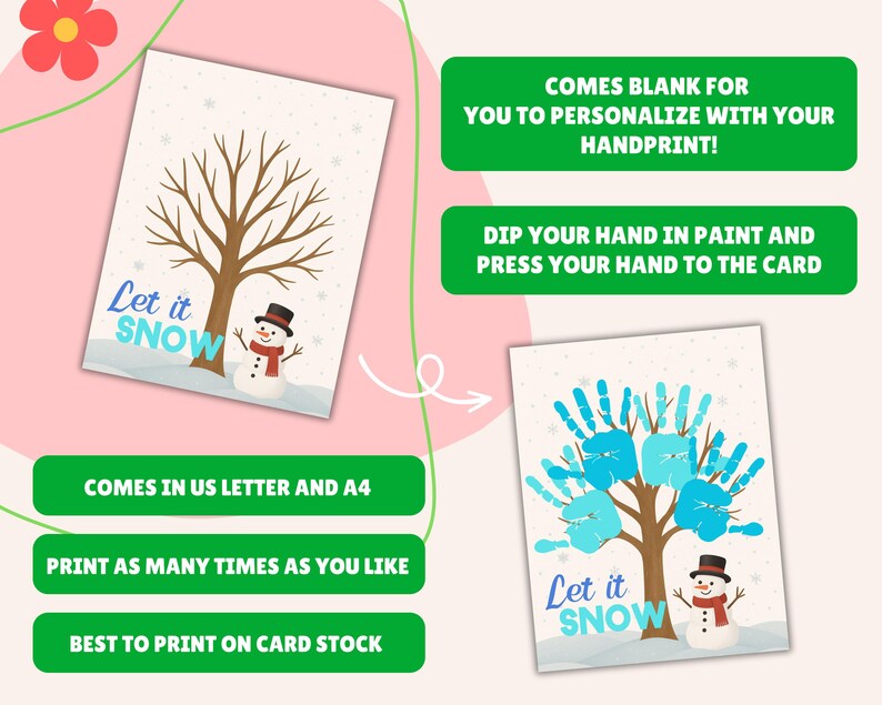 Christmas Handprint Art Bundle, Christmas Craft, Christmas Activities ...