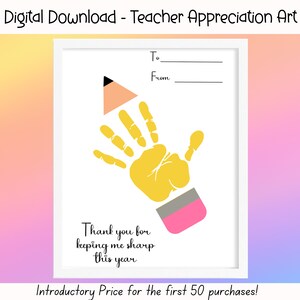 Teacher Appreciation Handprint Art, Teacher Appreciation Gift, Staff ...