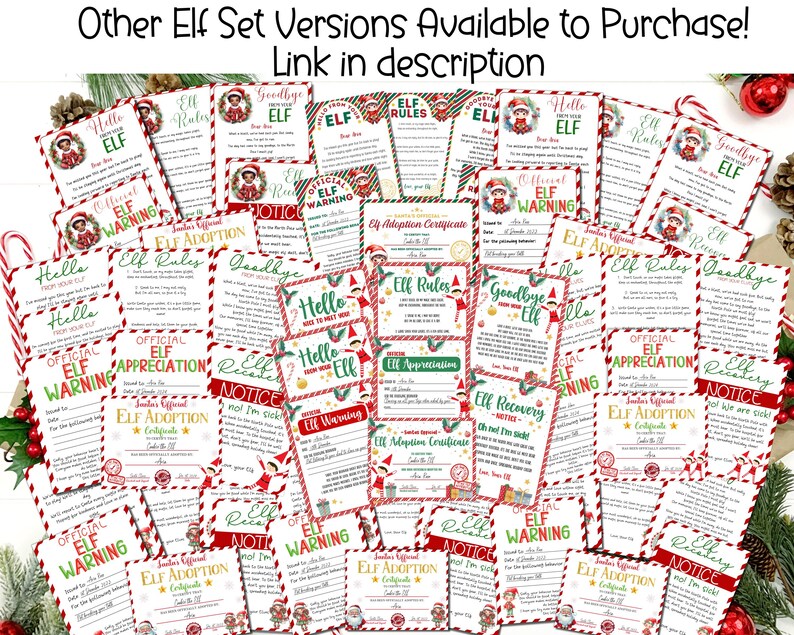 EDITABLE Elf Letter Set, Elf Welcome Letter, Elf Goodbye Letter, Elf ...