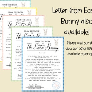 EDITABLE Certificate From Easter Bunny, Pink Printable Easter Bunny ...