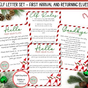 EDITABLE Elf Letter Set, Elf Welcome Letter, Elf Arrival Letter, Elf ...