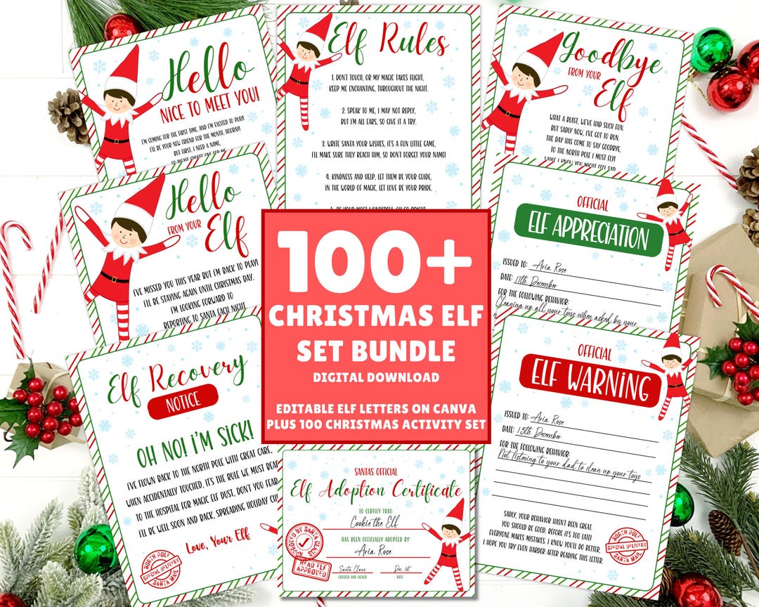EDITABLE Elf Letter, Elf Welcome Letter, Elf Goodbye Letter, Elf Rules ...