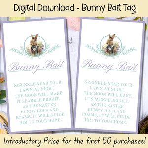 Easter Bunny Bait Tag, Easter Gift Tags, Easter Printables, Easter ...
