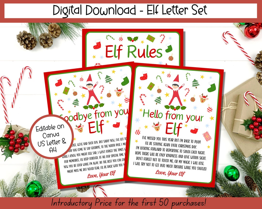 EDITABLE Elf Letter Elf Welcome Letter Elf Arrival Letter - Etsy Australia
