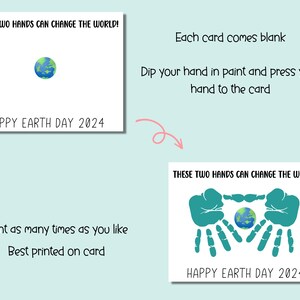 Earth Day Handprint Art, Earth Day Art for Kids, Earth Day Printable ...