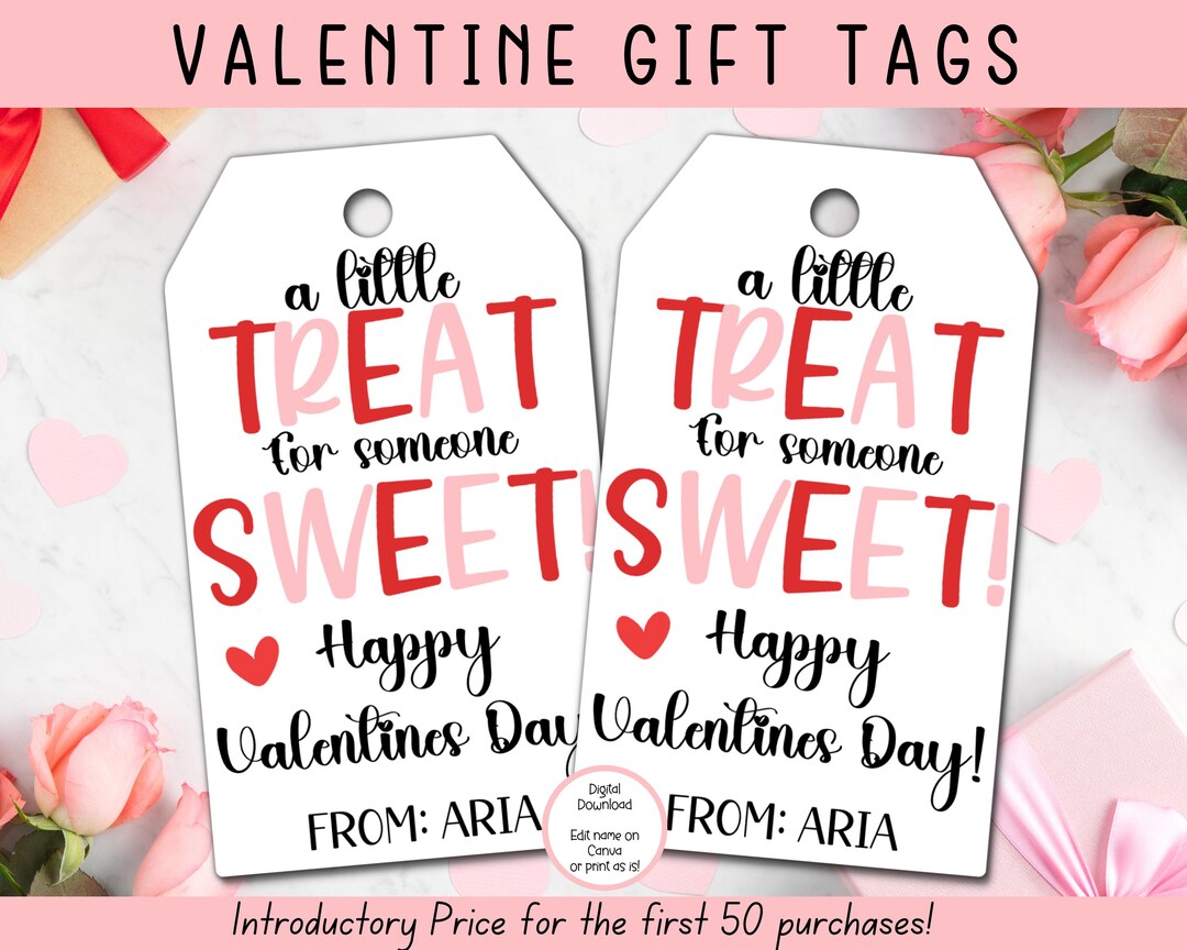 EDITABLE Valentine Gift Tags, Printable Kids Valentine Tags, Classroom ...