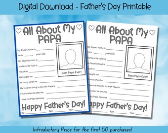 Father's Day Printable, He's My Dad, Fathers Day Gift, Card for Dad ...