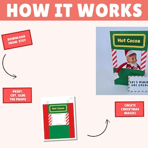 Elf Hot Cocoa Prop, Elf Prop Idea, Printable Elf Kit, Printable Elf Prop, Elf Printable, Elf ...
