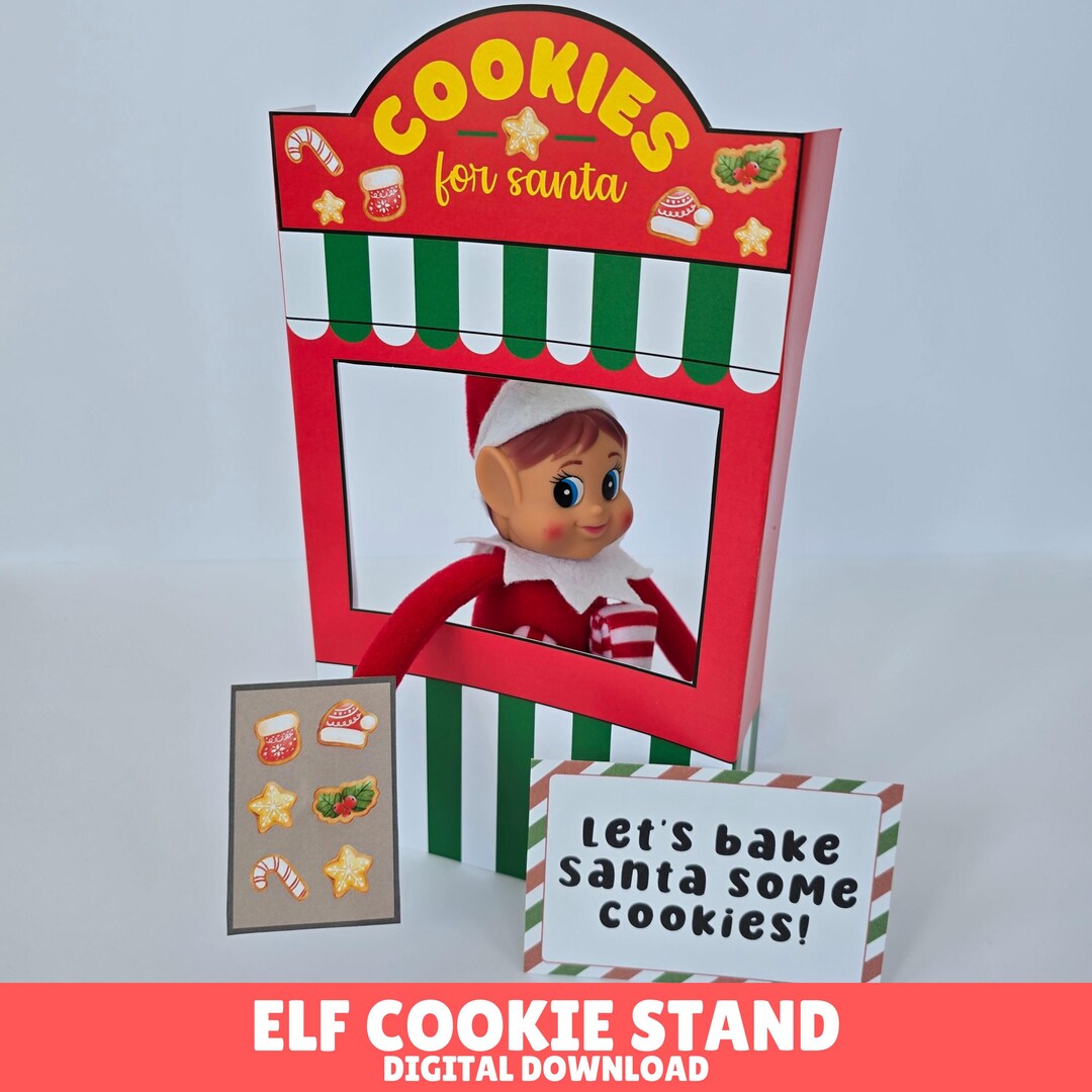 Elf Cookie Stand Prop, Elf Prop Idea, Printable Elf Kit, Printable Elf ...