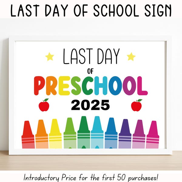 Last Day Preschool - Etsy