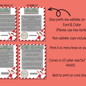 EDITABLE Elf Letter Set, Elf Welcome Letter, Elf Arrival Letter, Elf ...