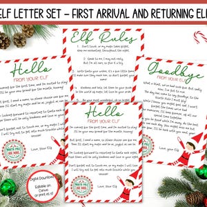 EDITABLE Elf Letter Set, Elf Welcome Letter, Elf Arrival Letter, Elf ...