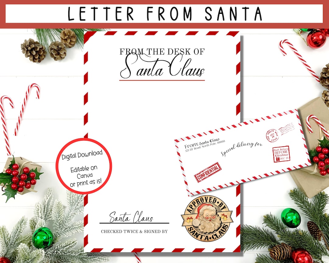 Letter From Santa, Printable Santa Stationary, Official Santa ...