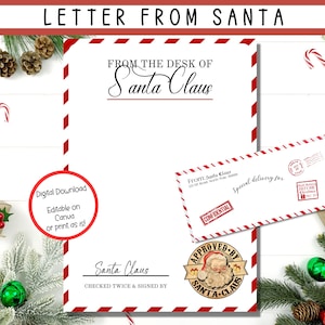 Letter From Santa, Printable Santa Stationary, Official Santa ...