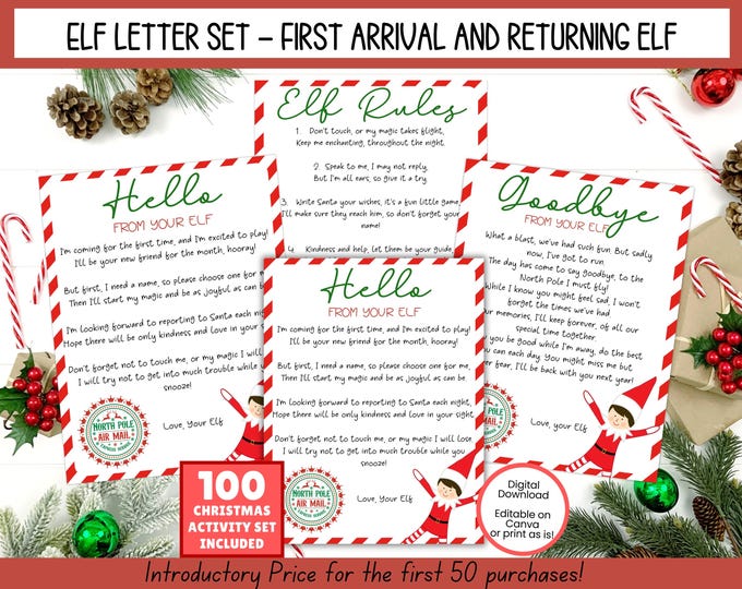 EDITABLE Elf Goodbye Letter, Elf Departure Letter, Elf Farewell Letter ...