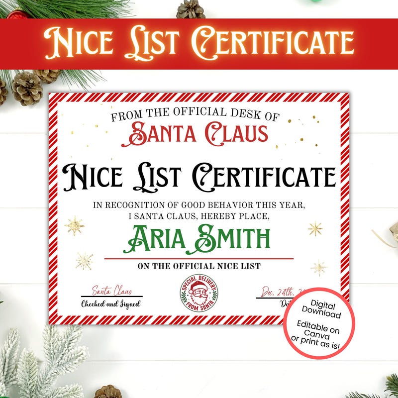 Santa Clause Printables - Etsy