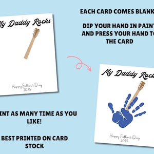 Father's Day Printable, My Daddy Rocks Handprint Art, Fathers Day Gift ...