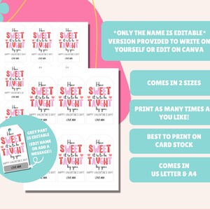 EDITABLE Teacher Valentine Gift Tags, Valentine Teacher Gift, Printable ...
