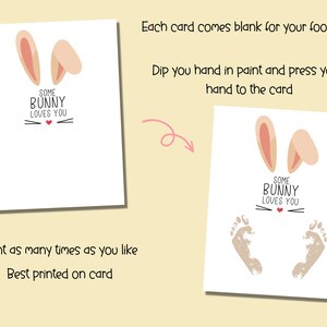 Easter Footprint Art, Some Bunny Loves You, Easter Footprint Craft ...