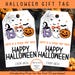 EDITABLE Halloween Gift Tag, Halloween Favor Tag, Trick or Treat Favor ...