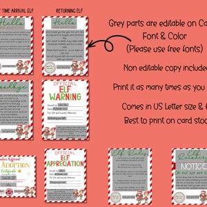 EDITABLE Elf Letters, Elf Welcome Letter, Elf Goodbye Letter, Elf Rules ...