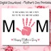 Mother's Day Printable, Mother's Day Handprint Art Mothers Day Gift ...