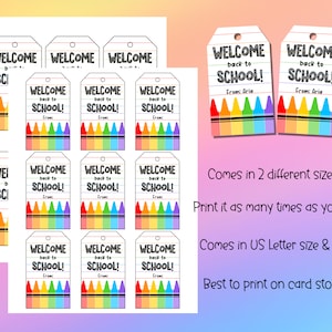 EDITABLE School Gift Tag, Back to School Gift Tag, Teacher Thank You ...