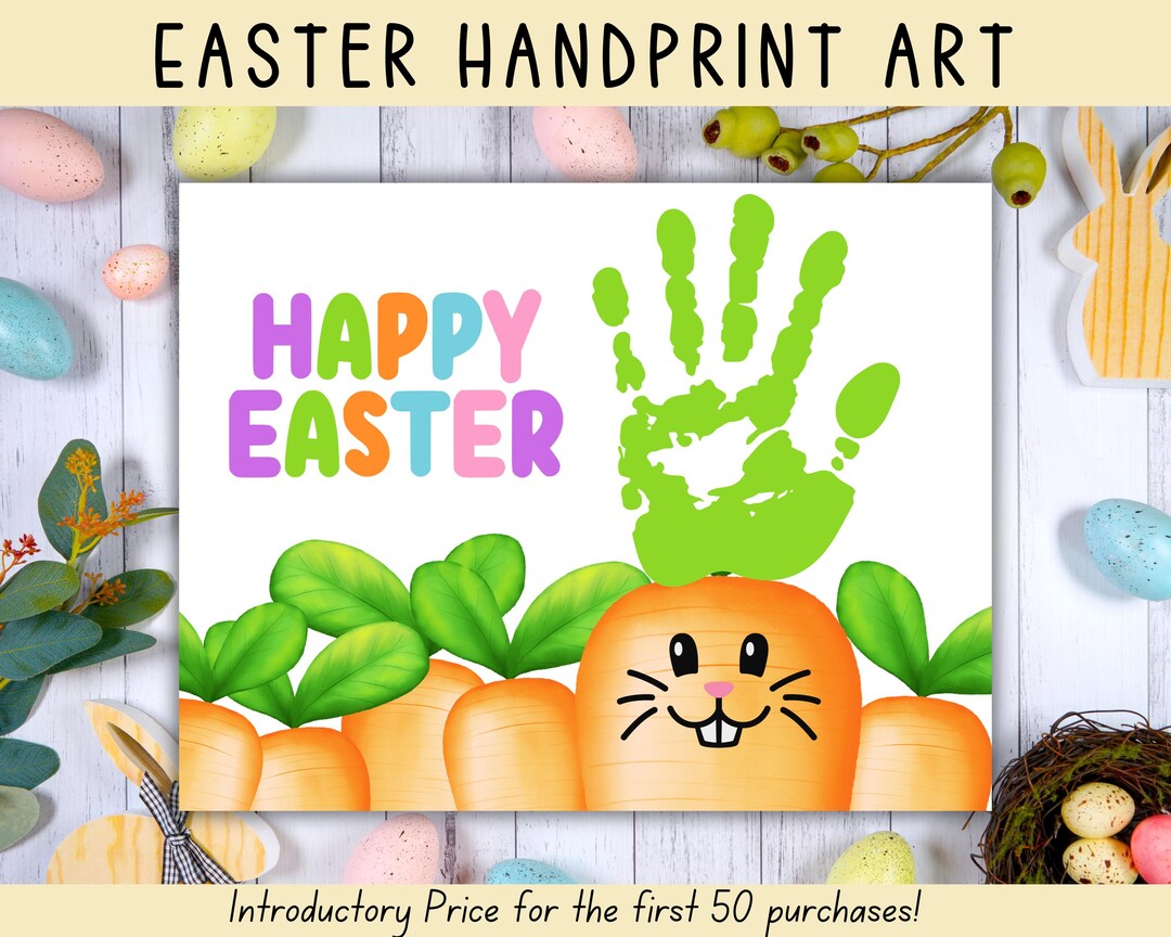 Easter Handprint Art, Preschool Easter Craft, Handprint Art, DIY Easter ...