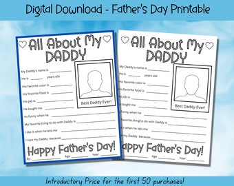 Father's Day Printable, He's My Dad, Fathers Day Gift, Card for Dad ...