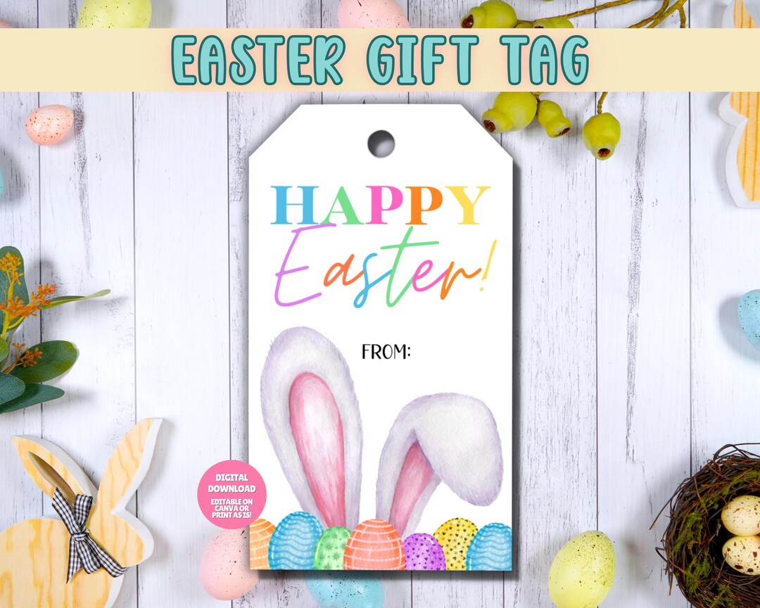 EDITABLE Easter Gift Tags, Easter Printable, Kids Easter Basket ...