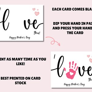 Mother's Day Printable, Mother's Day Handprint Art Mothers Day Gift ...