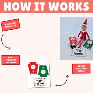 Elf Snowball Toss Prop, Elf Prop Idea, Printable Elf Kit, Printable Elf ...